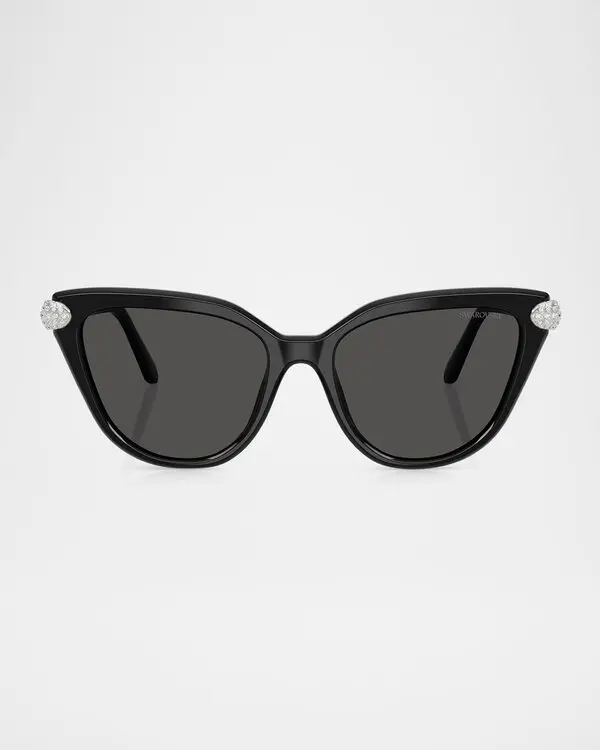 SWAROVSKI Sk6039 Cat-eye Sunglasses - Black