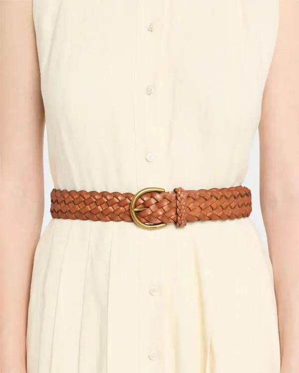 Polo Ralph Lauren Braided Leather Belt - Cuoio