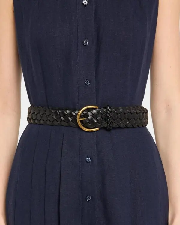 Polo Ralph Lauren Braided Leather Belt - Black