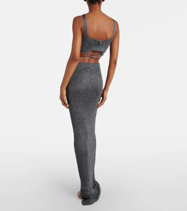 BANANHOT Alma Sequined Top - Grey