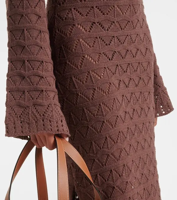 BANANHOT Rey Crochet Maxi Dress - Brown