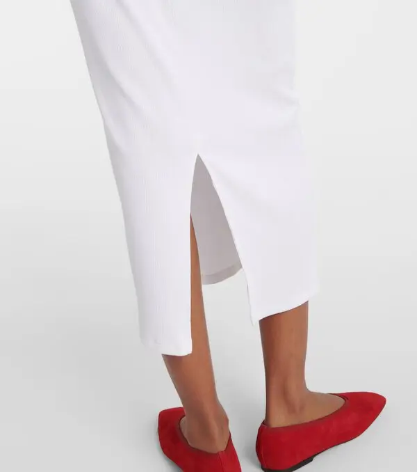 Veronica Beard Darien Ribbed-knit Polo Dress - White