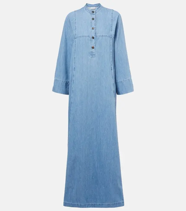 Dries Van Noten Denim Maxi Dress - Blue