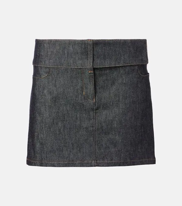 COURREGES Courrèges Belted Denim Miniskirt - Grey