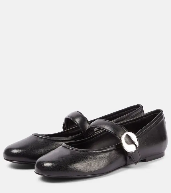 Coperni Leather Ballet Flats - Black