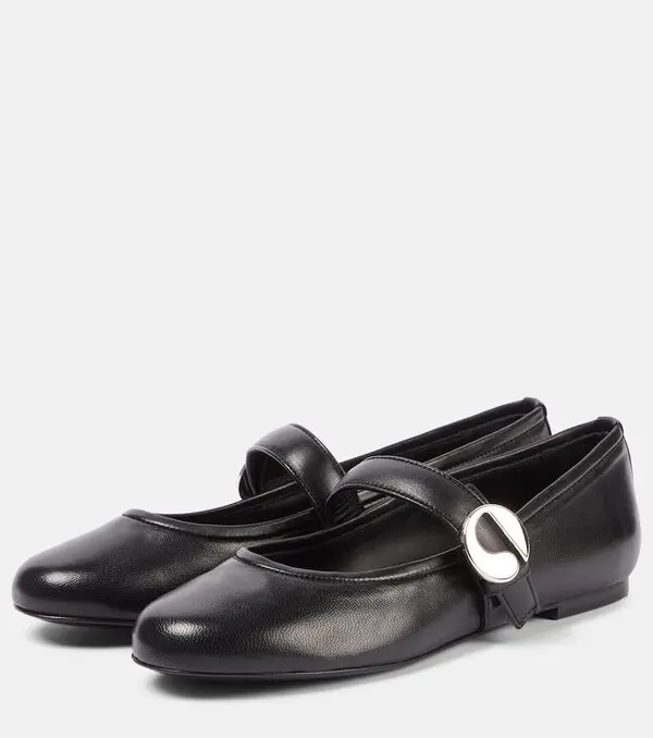 Coperni Leather Ballet Flats - Black