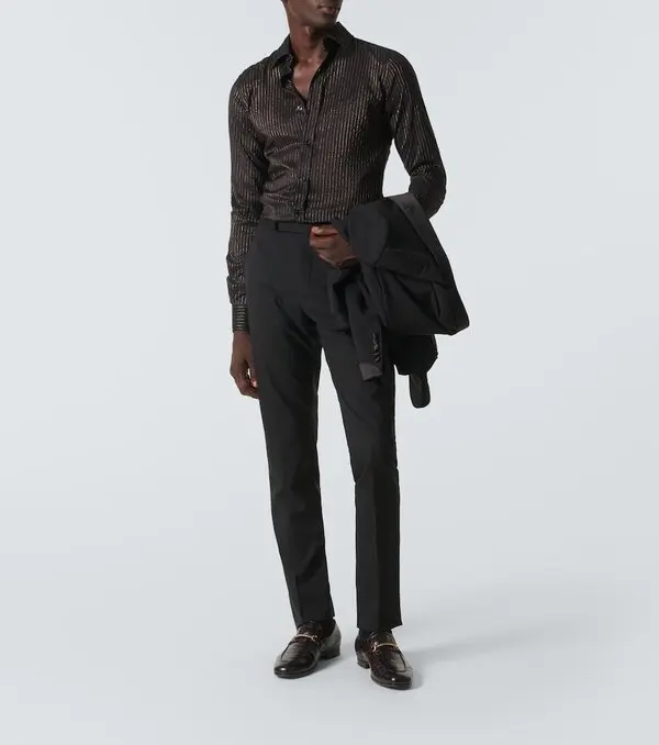 TOM FORD Pinstripe Silk Shirt