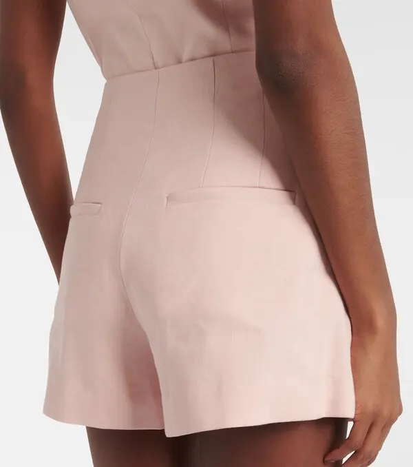 Veronica Beard Jazmin High-rise Linen-blend Shorts