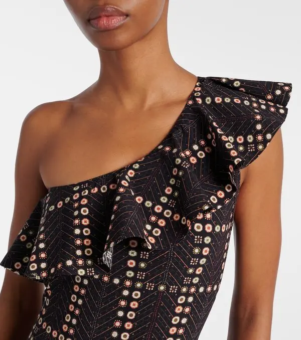 MARANT ETOILE Siciliyage One-shoulder Swimsuit - Black