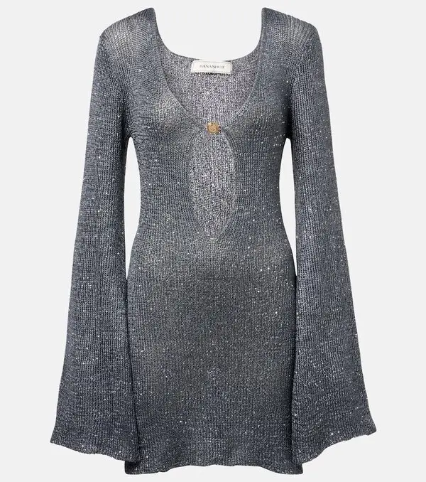 BANANHOT Rey Sequined Minidress - Grey