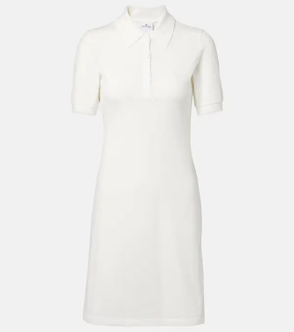 COURREGES Courrèges Cotton Piqué Polo Dress - White