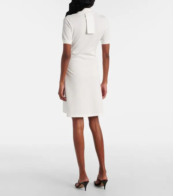 COURREGES Courrèges Cotton Piqué Polo Dress - White