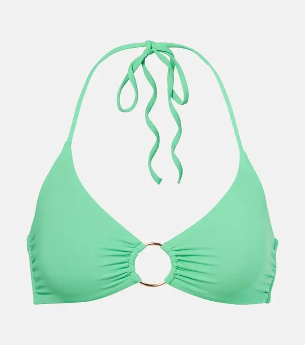 Melissa Odabash Hamburg Halterneck Bikini Top - Green