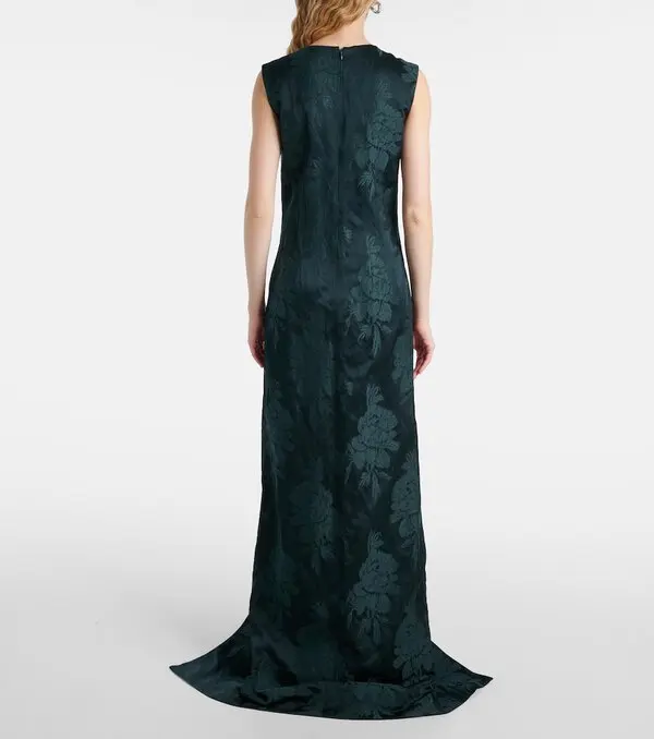 Dries Van Noten Floral Jacquard Gown