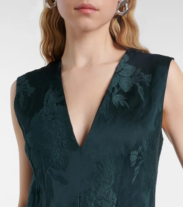 Dries Van Noten Floral Jacquard Gown