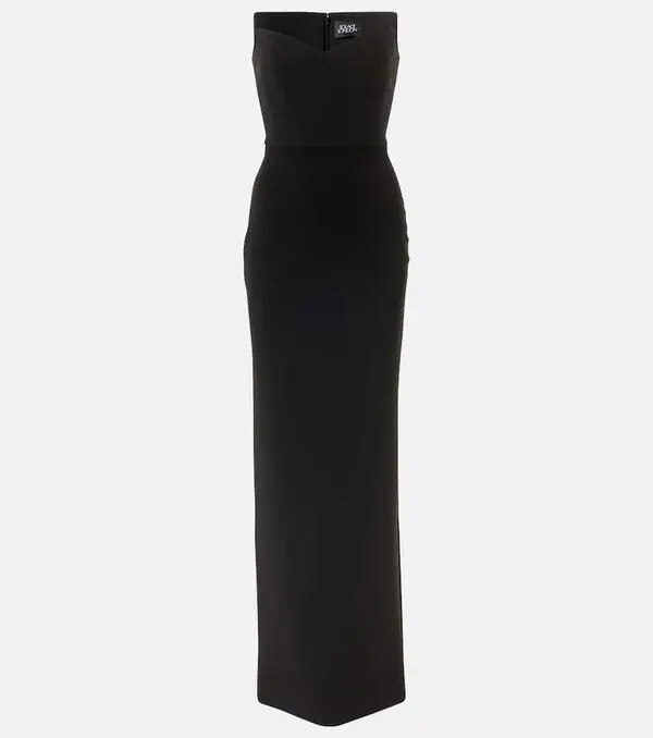 Solace London Malla Crepe Corset Maxi Dress