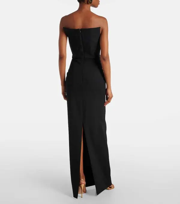 Solace London Malla Crepe Corset Maxi Dress