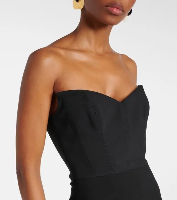 Solace London Malla Crepe Corset Maxi Dress