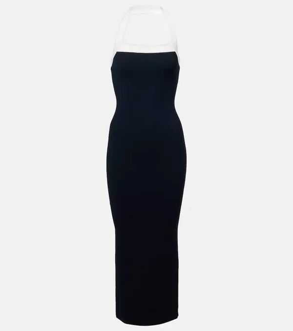 Veronica Beard Christa Halterneck Midi Dress