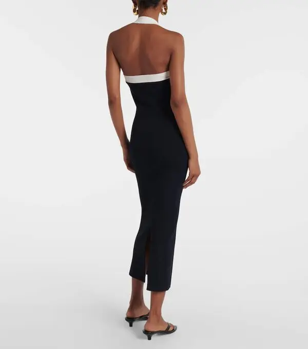 Veronica Beard Christa Halterneck Midi Dress