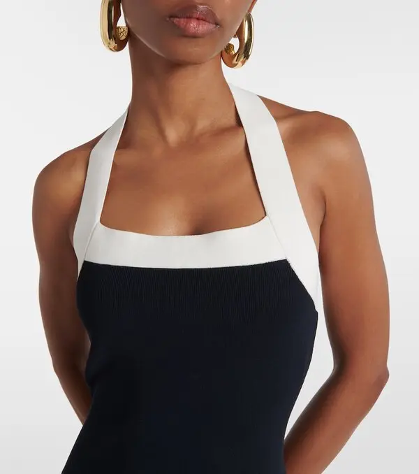 Veronica Beard Christa Halterneck Midi Dress