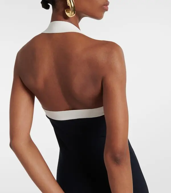 Veronica Beard Christa Halterneck Midi Dress