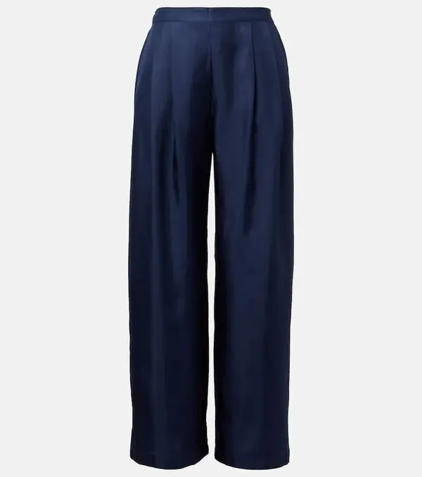 Asceno Isola Silk Wide-leg Pants