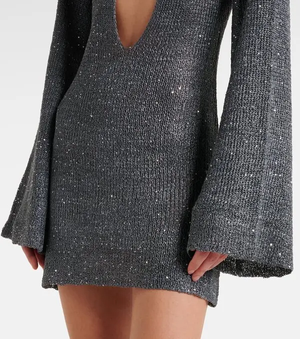 BANANHOT Rey Sequined Minidress - Grey