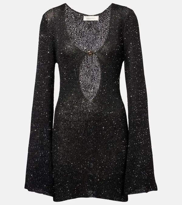 BANANHOT Rey Crochet Minidress - Black
