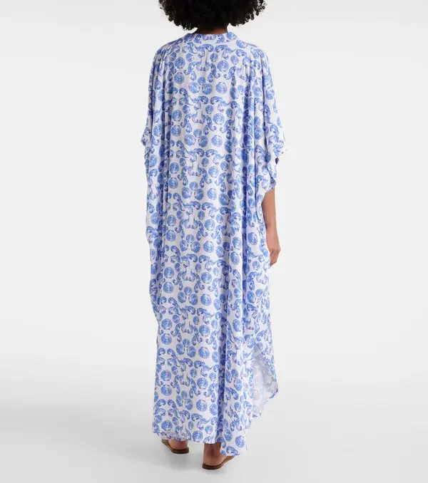 Melissa Odabash Vanessa Printed Kaftan - Blue