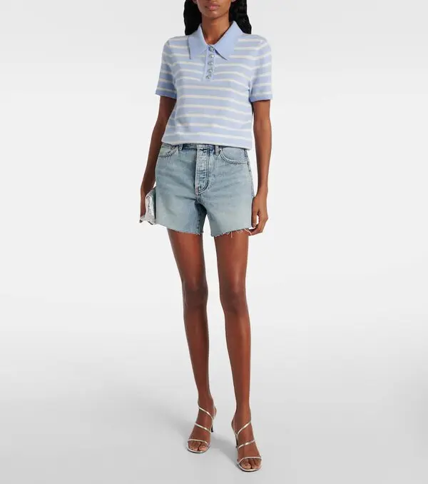Veronica Beard High-rise Denim Shorts