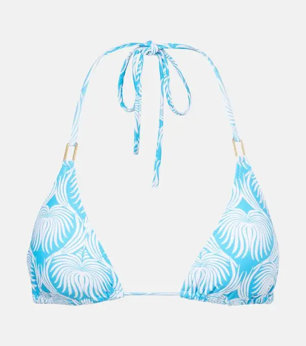 Melissa Odabash Cancun Printed Bikini Top - Blue