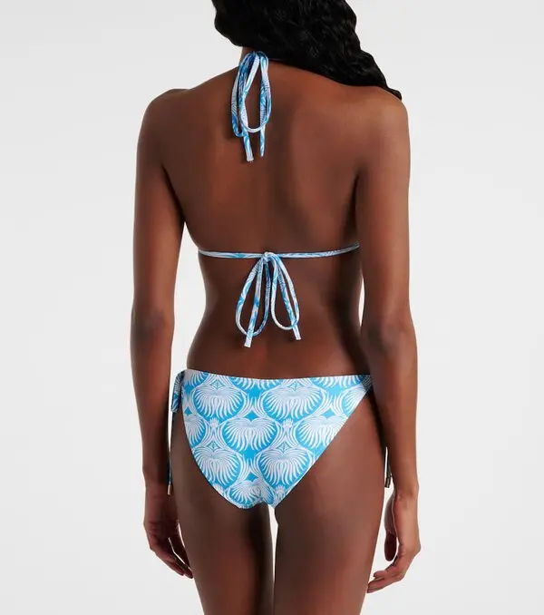 Melissa Odabash Cancun Printed Bikini Top - Blue