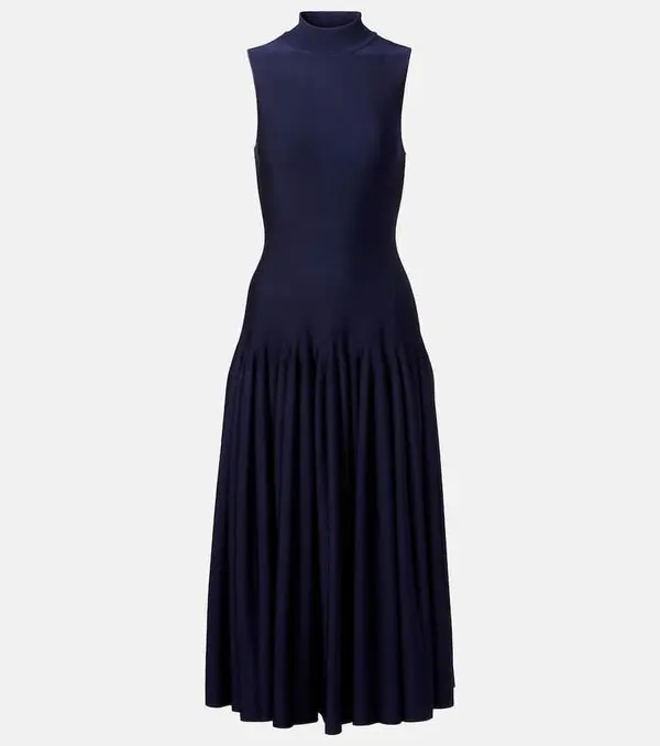 Alaïa Godet Midi Dress