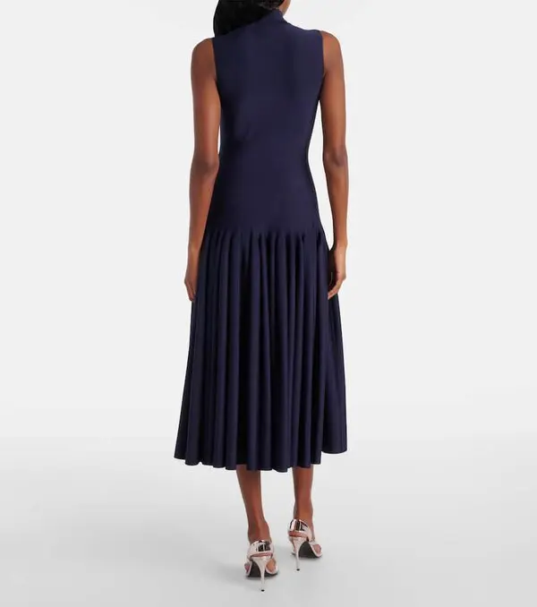 Alaïa Godet Midi Dress