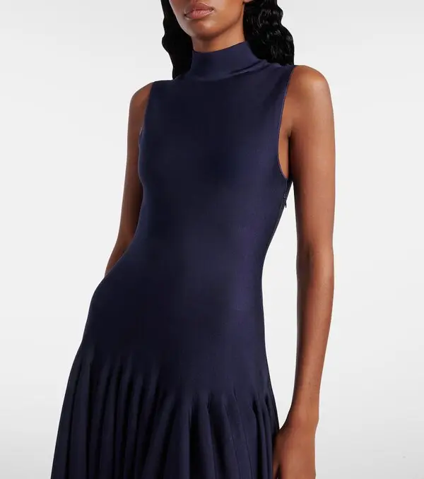 Alaïa Godet Midi Dress