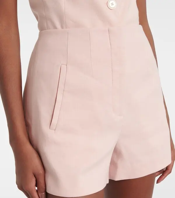 Veronica Beard Jazmin High-rise Linen-blend Shorts