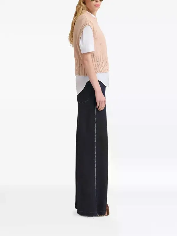 Marni Textured-knit Cropped Top