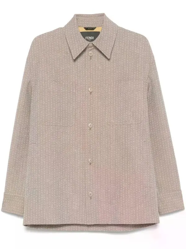 Fendi Jacquard-stitching Shirt Jacket