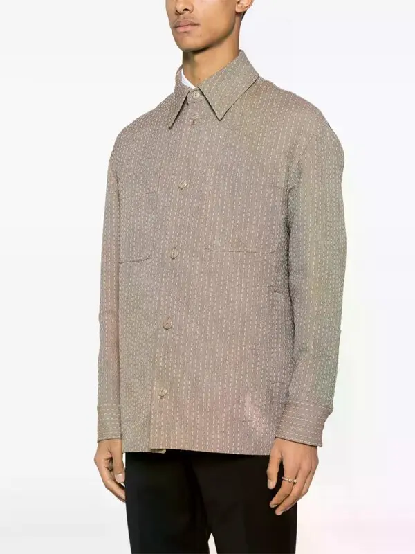 Fendi Jacquard-stitching Shirt Jacket