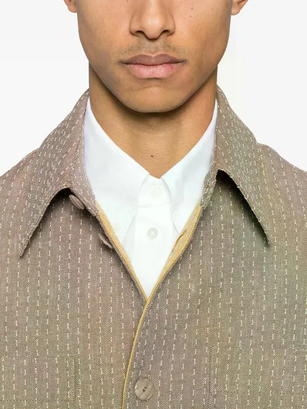 Fendi Jacquard-stitching Shirt Jacket