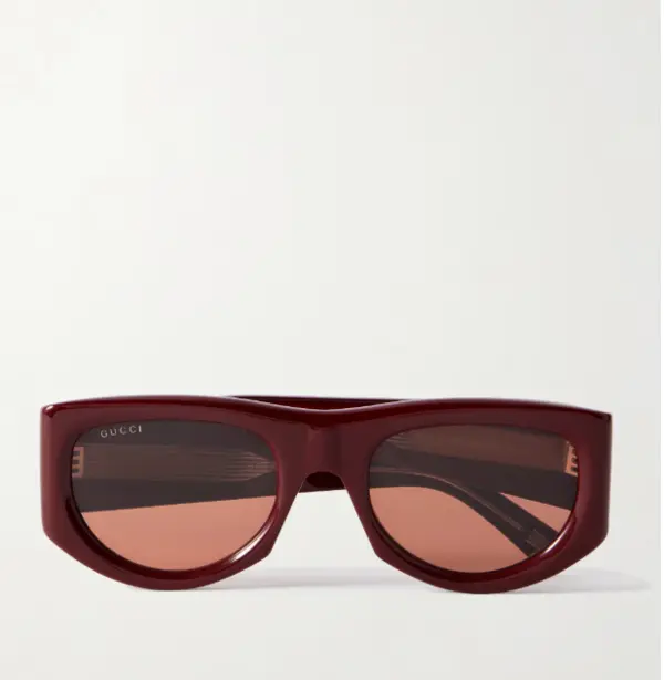Gucci D-frame Acetate Sunglasses - Burgundy