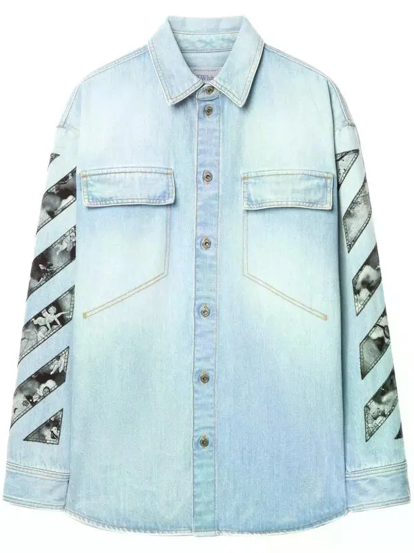 Off-White Fresco Denim Shirt - Blue