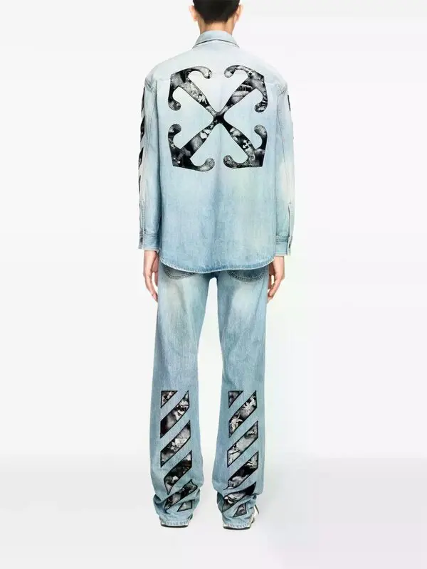 Off-White Fresco Denim Shirt - Blue