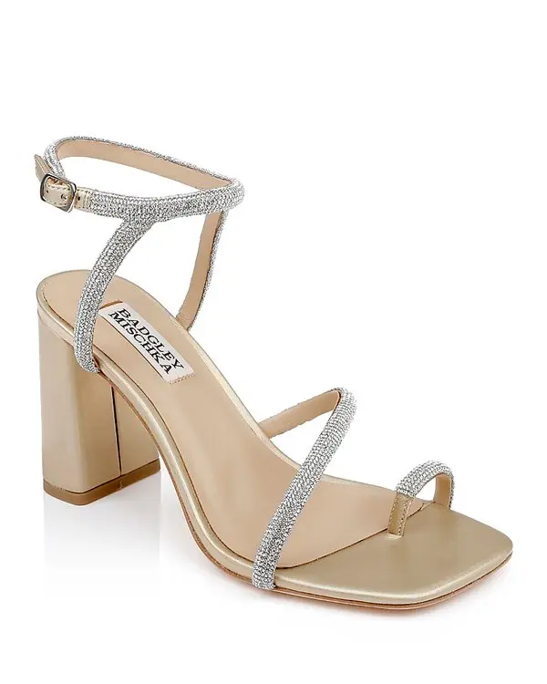 Badgley Mischka Dalilah Sandals - Gold Leather
