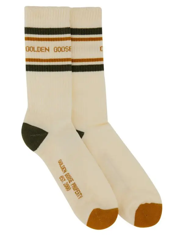 Golden Goose Ribbed Socks - Beige