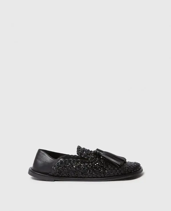 Stella McCartney Ryder Woven Tassel Loafers - Black