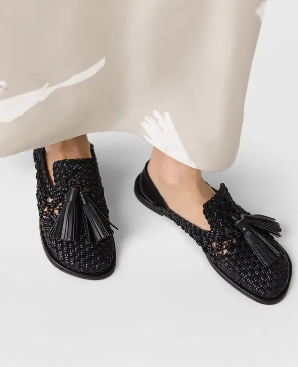 Stella McCartney Ryder Woven Tassel Loafers