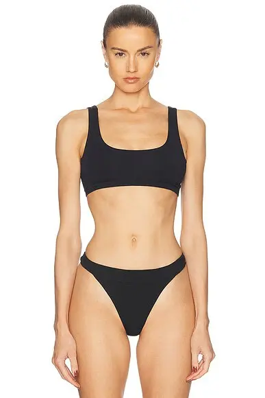 Eterne Scoop Neck Bra - Black
