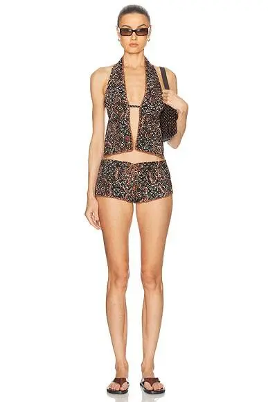 Akoia Swim Batik Crochet Top